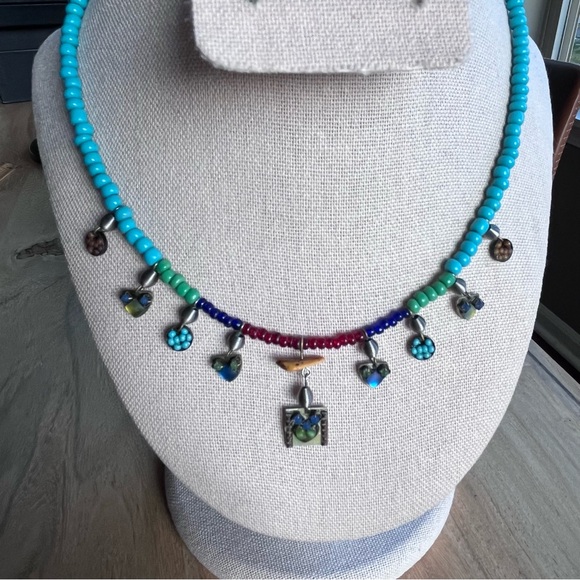 ayala bar | Jewelry | Ayala Bar Israeli Artist Turquoise And Mosaic Bead Necklace 6 Vintage Boho ...